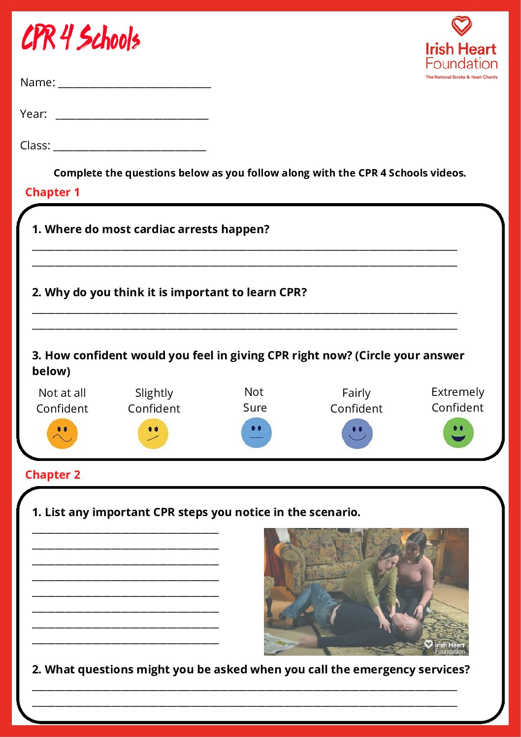 Cpr Worksheet Cpr Test | TPT